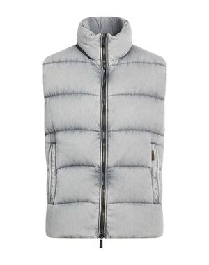 MOORER Cotton Vest With Goose Down Interior - Light Grey