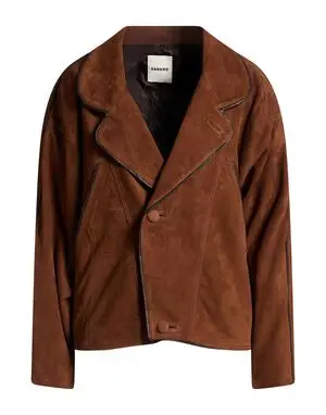 Sandro Suede Leather Trimmed Jacket