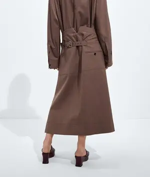 Bottega Veneta Light Wool Toile Skirt