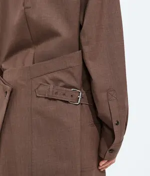 Bottega Veneta Light Wool Toile Skirt