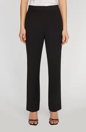Elie Tahari The Sylvie High Waist Straight Leg Pants - Noir