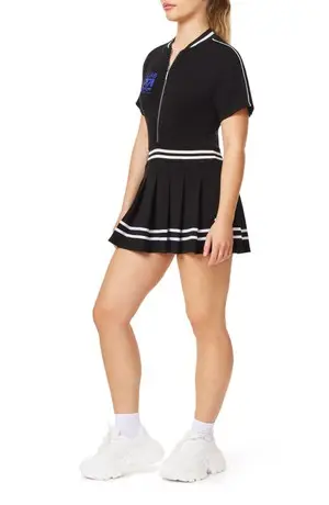 L/AB OFF-WHITE Pleated Tennis Minidress