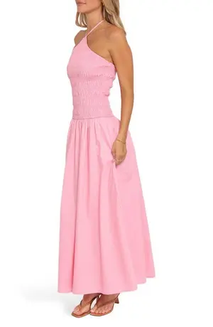 PETAL & PUP Aradia Halter Maxi Dress
