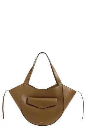 WANDLER Hortensia Leather Slouch Tote - Cabana