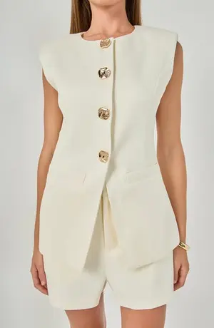 Endless Rose Power Shoulder Vest