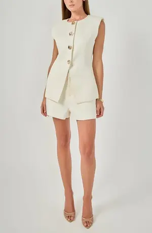 Endless Rose Power Shoulder Vest