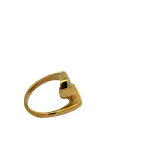 GEMINI JEWELRY Oval Inlay Statement Ring