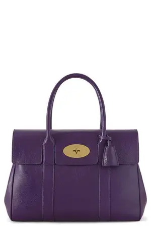 Mulberry Bayswater High Shine Leather Satchel - Amethyst