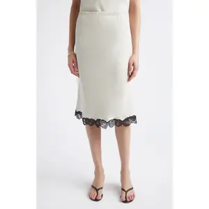 Maria Mcmanus Bias Lace Midi Skirt