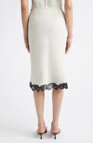Maria Mcmanus Bias Lace Midi Skirt