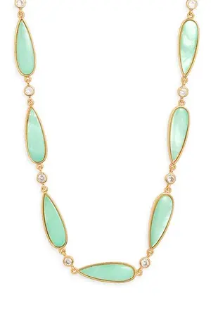 FRASIER STERLING Oahu Cubic Zirconia Necklace - Aqua