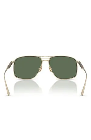 Brunello Cucinelli Bc2017st 56mm Polarized Rectangle Sunglasses