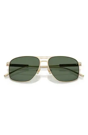 Brunello Cucinelli Bc2017st 56mm Polarized Rectangle Sunglasses