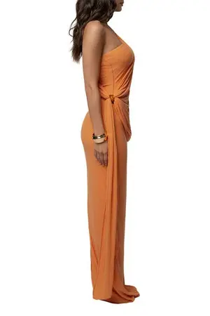 JLUXLABEL One-shoulder Draped Maxi Dress