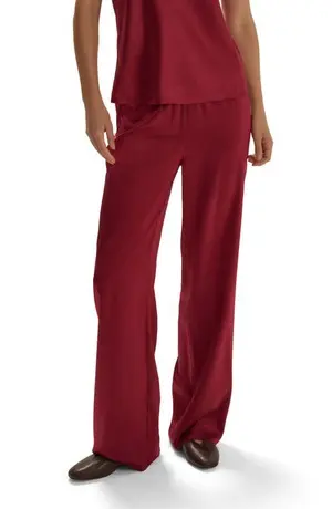 FAVORITE DAUGHTER Favorite Daughter The Everything Silk Blend Pants Cranberry