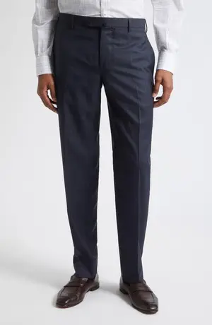 Isaia Delain Navy Check Wool Suit