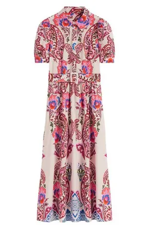 Boden Paisley Belted Midi Dress