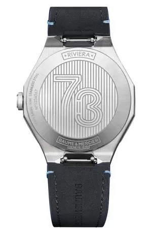 Baume & Mercier Riviera 73 Leather Strap Watch