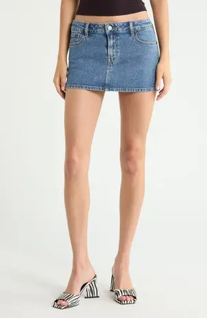 PACSUN Piper Denim Miniskirt - Indigo