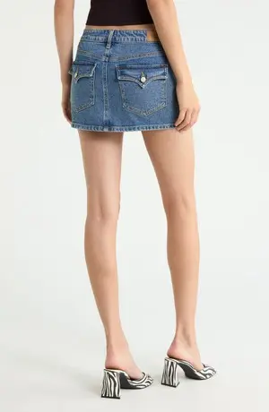 PACSUN Piper Denim Mini Skirt