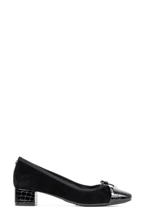 DONALD PLINER Josefina Cap Toe Pump - Black