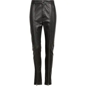 TOM FORD Zip Front Lambskin Leather Skinny Pants