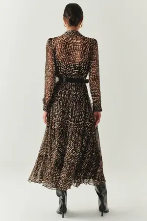 EXQUISE Aliza Chiffon Midi Dress