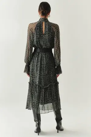 EXQUISE Zora Chiffon Midi Dress