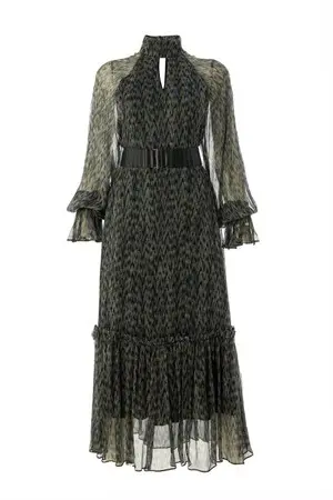 EXQUISE Zora Chiffon Midi Dress
