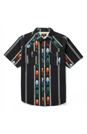 SEAGER CO Amarillo Short Sleeve Cotton Twill Button-up Shirt