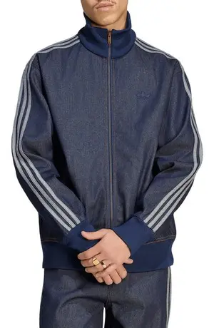 Adidas Denim Track Jacket - Indigo Denim