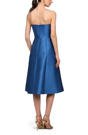 KAY UNGER Livia Strapless Satin Cocktail Dress