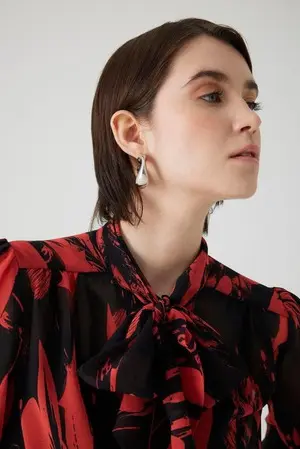 EXQUISE Agatha Sheer Chiffon Shirt
