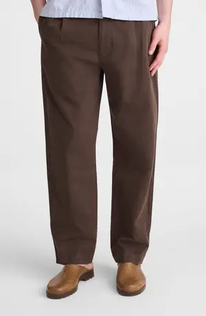 Madewell Pleated Chino Pants - Chocolate