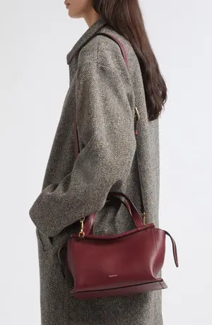 WANDLER Ida Leather Top Handle Bag - Bordeaux