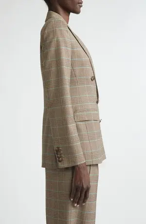 Etro Plaid Double Breasted Blazer