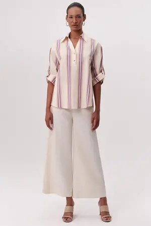 EXQUISE Melissa Short Sleeve Blouse