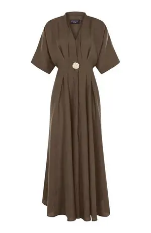 EXQUISE Samara Maxi Dress - Brown
