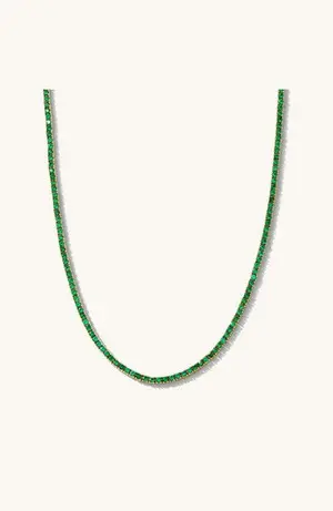 BEADS BY TARA Everyday Tennis Necklace - Emerald