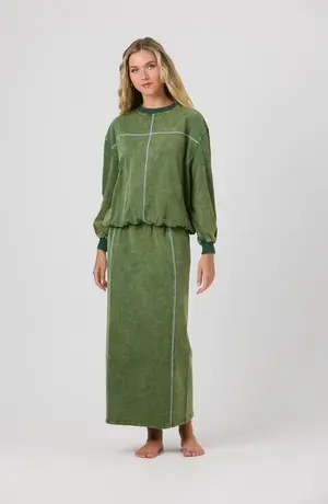 BY TESS COLLECTION Ari Skirt - Green