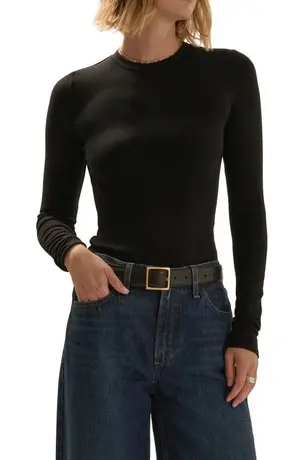 FAVORITE DAUGHTER The Heritage Long Sleeve Tee - Black