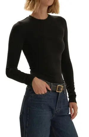 FAVORITE DAUGHTER The Heritage Long Sleeve Tee - Black