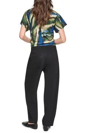 Dkny Barrel Leg Sanded Twill Pants
