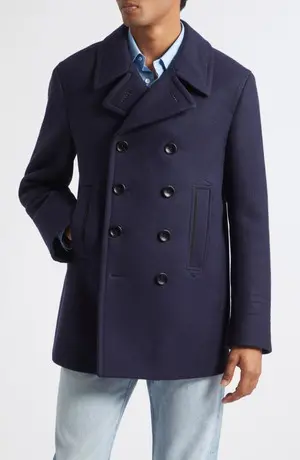 TOM FORD Soft Wool Felt Peacoat - Ucc Navy