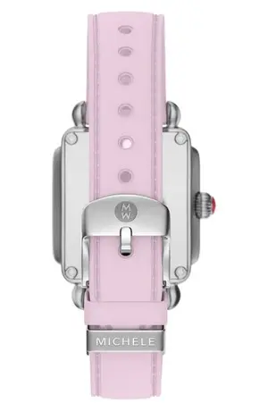 Michele Deco Sport Mid Silicone Strap Watch