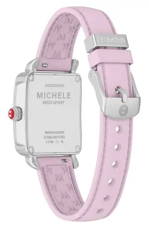 Michele Deco Sport Mid Silicone Strap Watch