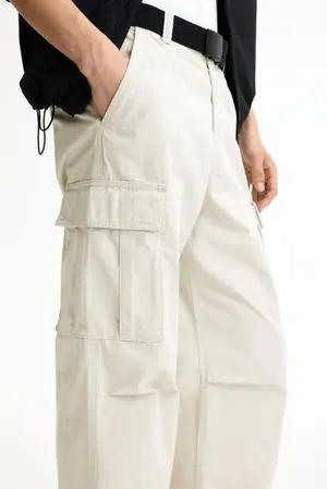 H&m Relaxed-fit Cargo Pants - Cream