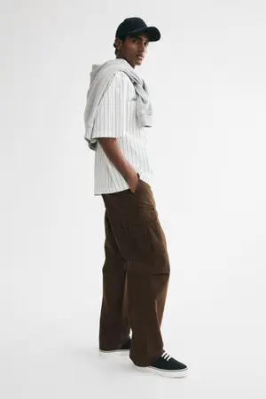 H&M Relaxed-fit Cargo Pants In Cotton - Dark Brown