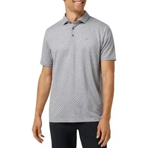 Travis Mathew Final Drive Geo Polo - Heather Grey