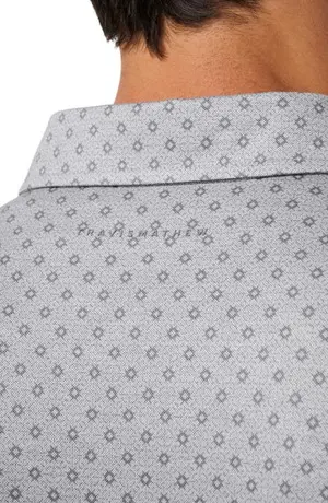 Travis Mathew Final Drive Geo Polo - Heather Grey